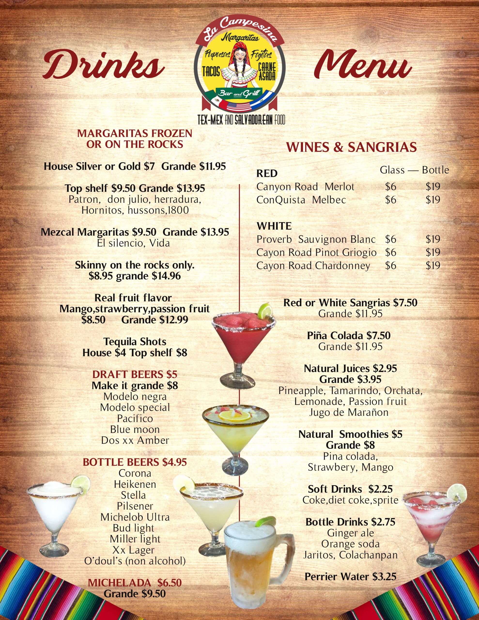 Beverages – La Campesina Restaurant