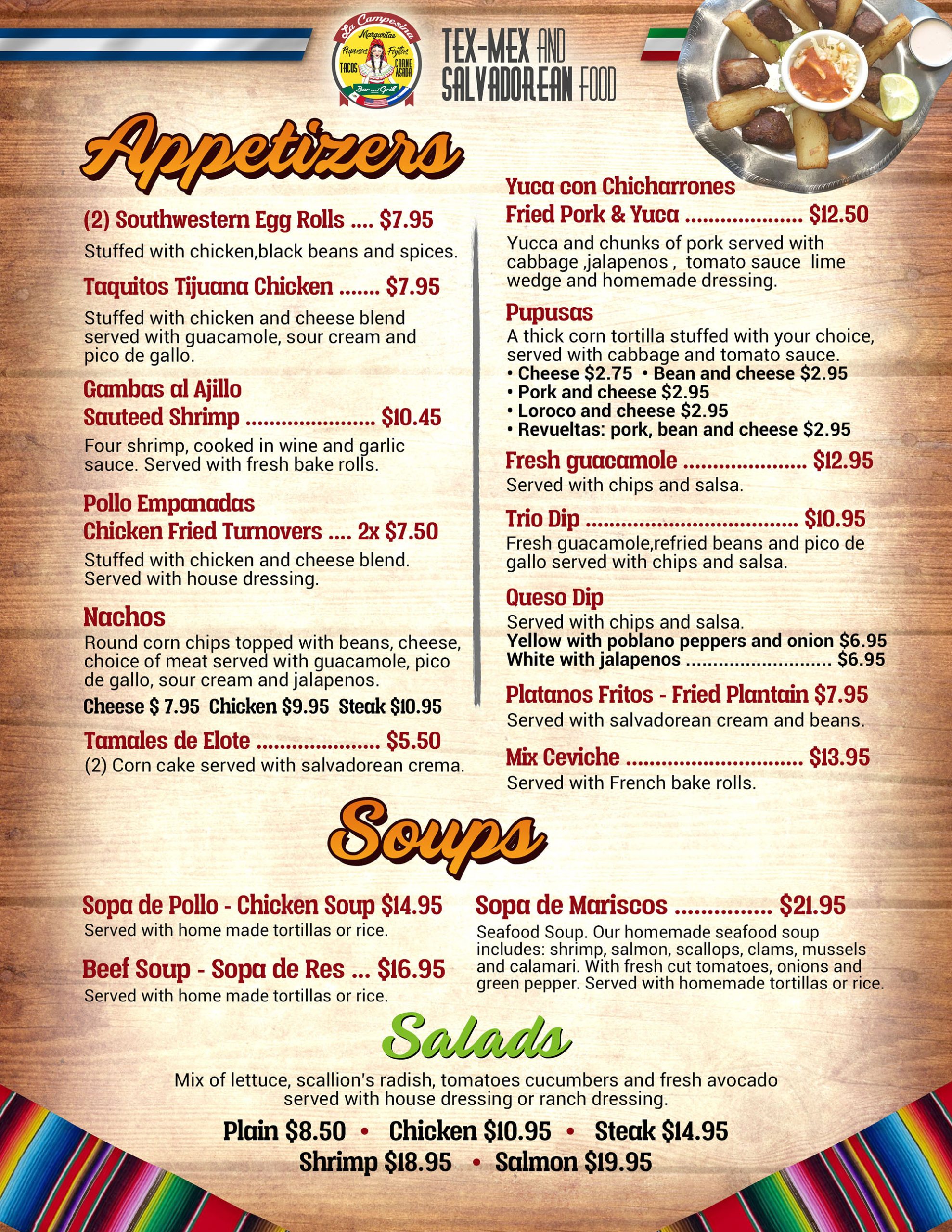 Mexican Restaurants Menus In Spanish